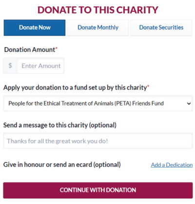 Opportunity to receive Canadian tax receipt for your gift that supports ...